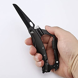 edcfans Multitool Carabiner, Tactical Carabiners Keychain for Men Outdoor Camping