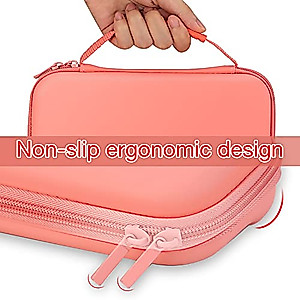 HEYSTOP Case Compatible for Nintendo Switch Lite, Protective Cover for Switch Lite, Screen Protector Case Compatible for Switch Lite with Thumb Grip -Pink, Pink, Protective Storage Bag, Pink, Fashion.