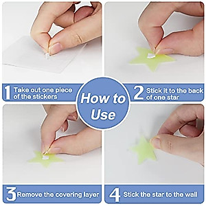 Glow in The Dark Stars for Ceiling, 500 Pcs 3D Star Stickers, Glow Stars for Kids Room Decor and Cool Room Decor