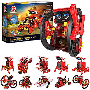 STEM Projects 12-in-1 Solar Robot Toys,Learning Science Experiment Kit, Easy to Build,Gifts for Kids Ages 8+ Year Olds Boys