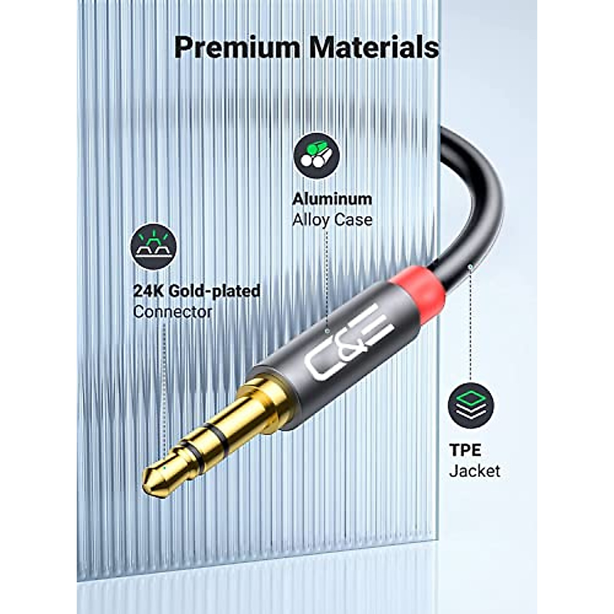 3.5mm Aux Headphone Extension Cable 6 Feet (1.8 Meters) 3.5mm Male to Female Stereo Audio Extension Cable 6ft (1.8M) for Car, Stereo, iPhone, Smartphone or Any Audio Device CNE64186