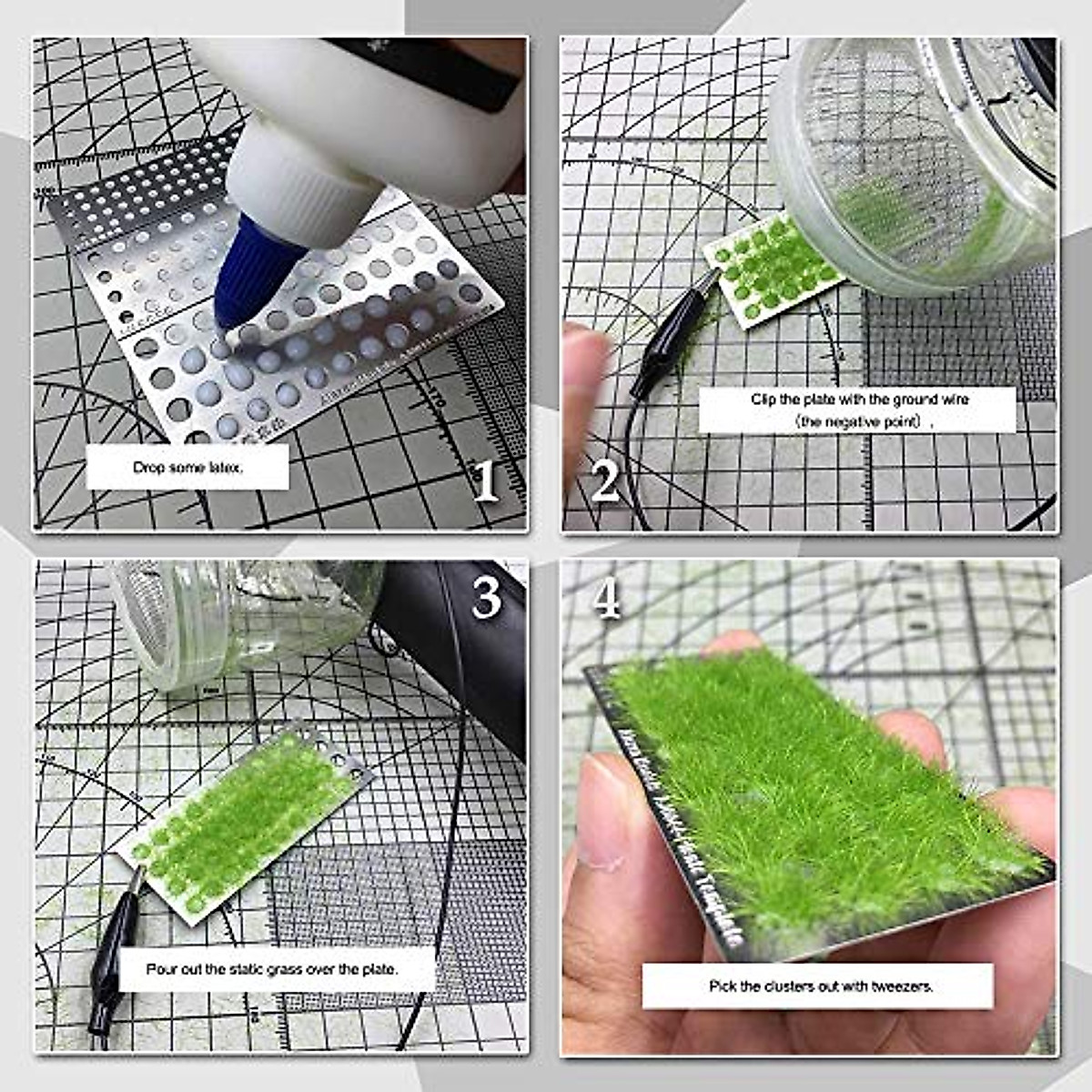 Model Static Grass Planting Template Sand Table of Three Specifications 1:35(5mm Holes)/1:43(3mm Holes)/1:72(2mm Holes) DIY Accessories Military Scenario Models Hobby Tool Accessory AJ0044