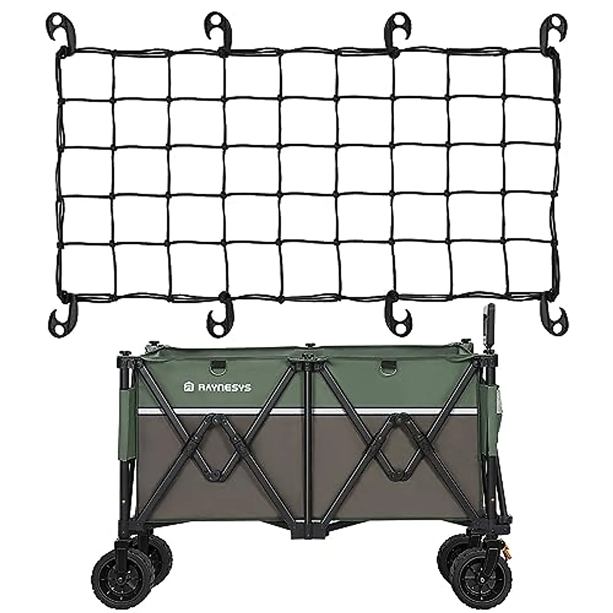 Raynesys Wagon Cargo with Big Wheels, Heavy Duty 440 lbs Folding Beach Carts with Big All-Terrain Wheels