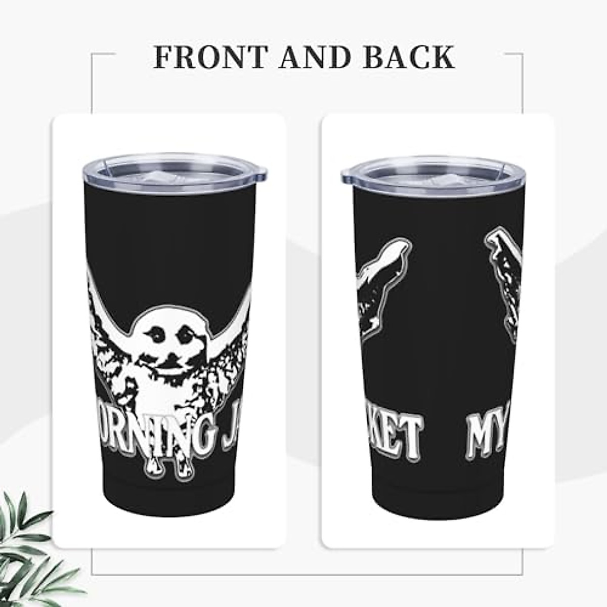 LAZHANG My Morning Rock Jacket Music Stainless Steel Insulated Car Sippy Cup With Lid Travel Mug for Cold Hot 20 oz