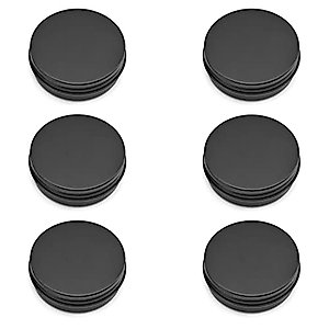 Othmro 6Pcs 2oz 60ml Round Aluminum Cans Tin Can Screw Lid Top Metal Storage Tins Containers Round Empty Container Cans Kitchen Storage Container for Lip Balm, Crafts, Candles, Candies