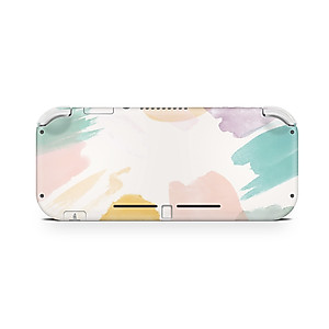 TACKY DESIGN Watercolor Skin Compatible with Nintendo Switch lite Skin, Pastel Brush Purple Color Compatible with Switch lite Skin Vinyl 3m Stickers Full wrap Cover