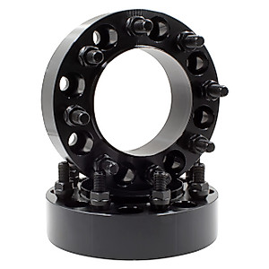 Wheel Accessories Parts 2 Pcs Hub Centric Wheel Spacers 8 on 170mm 2" Thick M14 x 1.5 Thread Stud 124.9mm Hub Fits 2003+ Ford F250 F350 Super Duty Single Rear Wheel | 03-05 Dually Rear Wheel Front