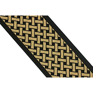 3.8 Yards Spool 2.7" Gold & Black Knot Embroidered Drapery Trim Jacquard Ribbon for Your Drapes Curtains Drapery Banding Trim Tape V7 179
