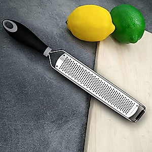 ALLTOP Lemon Zester, Hand-held Stainless Steel Food Grater,Pro Kitchen Tool for Cheese Parmesan Vegetable Ginger Garlic Nutmeg Citrus Lime Orange Chocolate Fruit - Fine Shredder