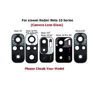 LNONLS 2 Pack Back Rear Camera Glass Lens Cover Replacement for Xiaomi Redmi Note 10 Pro Max 4G with Adhesive and Repair Toolkit (Note10 Pro/Pro Max 4G)