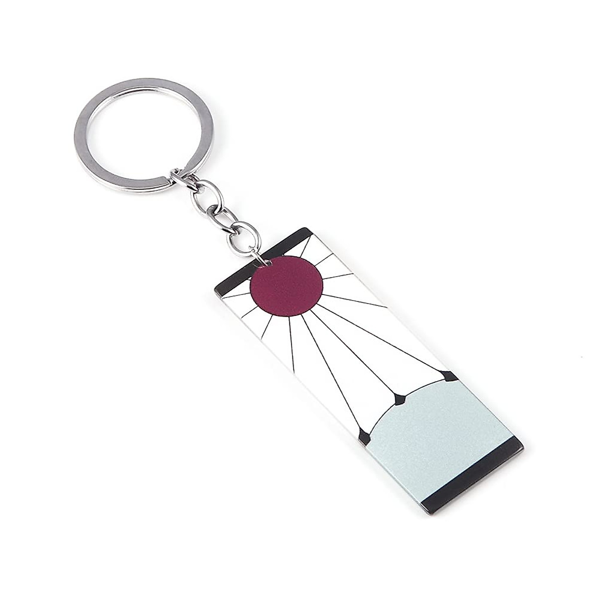 Kimetsu No Yaiba Tanjiro Keychain - Anime Character Acrylic Hanafuda Charm Key Chain - Cosplay Jewelry Gifts for Women Men and Fans