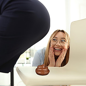 NUOBESTY Poop Car Remote Control Plastic Simulation Stool Toy Shit Poop Car with Spinning and Farting Action for Halloween April Fools Day Party Kids Child Toy