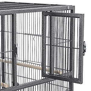 Topeakmart Divided Breeder Parakeet Canary Lovebird Finch Budgie Bird Cages W/Rolling Stand 1 Pack