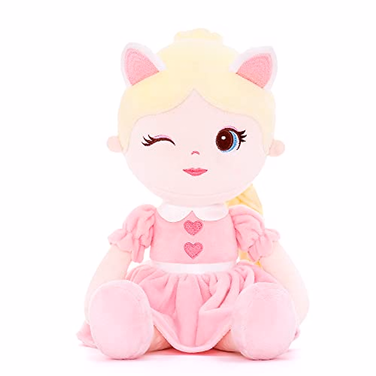 Lazada Baby Doll Soft Plush Girl Toys Kitty Girls with Braids Pink 16"
