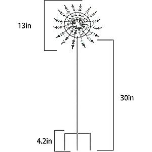 Kinetic Metal Wind Spinners - 3D Magic and Unique Wind Spinner for Outdoor Garden,Yard & Lawn Decration - 360° Dual Rotors Wind Mill with Modern Functionality