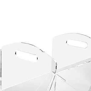 Mouchoi Acrylic Bookcase, Corner Bookshelf, Acrylic Tabletop Display Shelf, Modern Clear Display Stand, Sturdy Storage Shelf, 2 Tier
