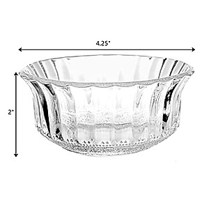 Frcctre 16 Pack 4 Inch Glass Bowls, 8.5 Oz Mini Glass Prep Bowls Salad Bowls Dessert Bowls Candy Bowl Serving Bowls for Kitchen Prep, Dessert, Dips, Candy, Nuts, Snack - Dishwasher Safe