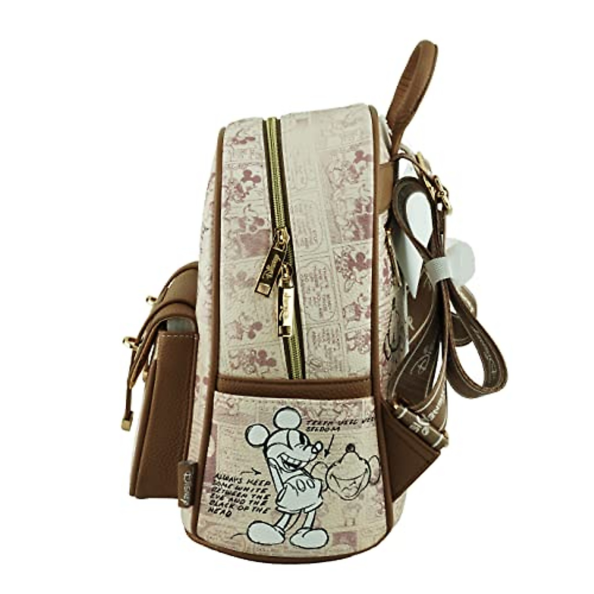 Wondapop Disney Mickey Mouse 11" Vegan Leather Fashion Mini Backpack