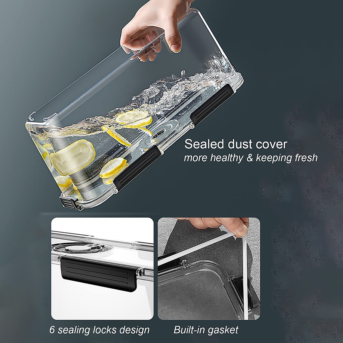 2Pcs Pasta Storage Container, Plastic Spaghetti Food Storage Box, Noodle Canister With Lid for Spaghetti, Noodles, Pasta, Eggs, Fruits Snacks (Size : 11.4L)