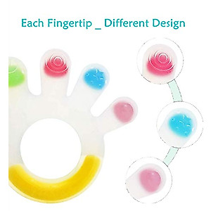 haakaa Palm Teether - Super Soft Silicone Baby Soothing Teether Pacifier, Teething Toys for 3M+ Babies, 0-6, 6-12 Months, BPA Free (1 Pack) Multicolor