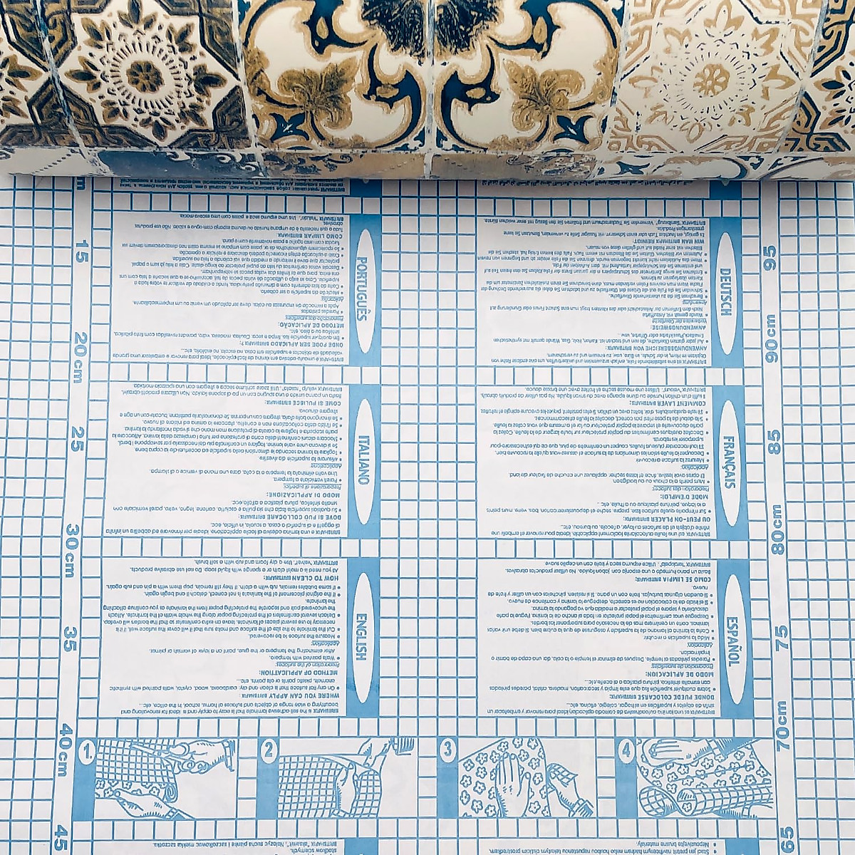 Yifely Classic Blue Shelving Paper Self-Adhesive Drawer Liner Waterproof Redo Shelf Dividers Lockable Box 17.7 Inch by 9.8 Feet