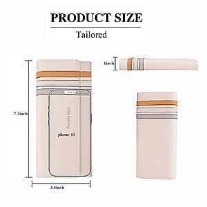 Pomelo Best Wallet Women, Womens Wallet, Wallet for Womens 2024, RFID Blocking Leather Wallet with Multiple Card Slots for Women, Beige