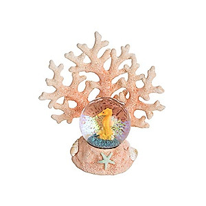 Beachcombers 45MM Resin Pink Coral Seahorse WATERBALL