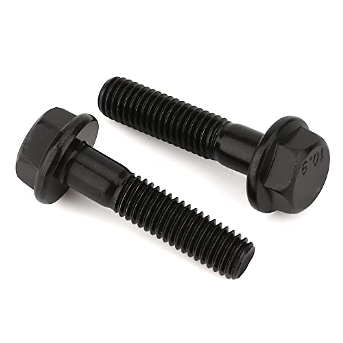 M6 x 25mm Flange Hex Bolts Flanged Screws, Grade 10.9 Alloy Steel, Black Oxide, Fully Threaded, 25 PCS