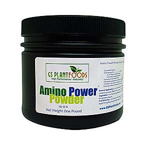 Amino Power Powder Nitrogen Fertilizer - Plant Based High Nitrogen Fertilizer for Plants - All Natural Nitrogen Source and chelating Agent - Suitable for Turf, Vegetables, Fruits & Berries