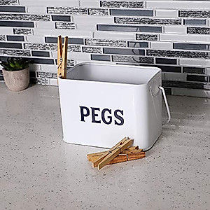 Home Basics CS37374 Peg Holder, 7.75" x 4.5" x 4.5", White