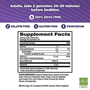 Natrol Sleep+ Beauty, Drug Free Sleep Aid Supplement, for Skin, Hair, Nails, Biotin, Vitamin E, 60 Raspberry Flavored Gummies