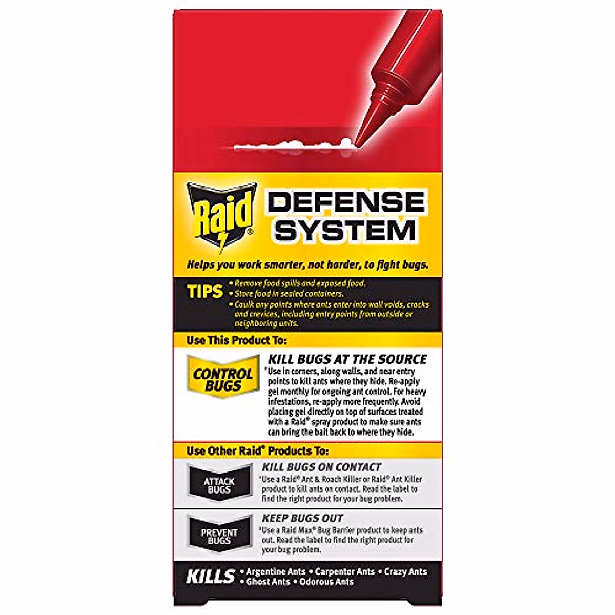 Raid Ant Gel, Kills Ants You Don't See, Continues Killing for up to 1 Month, Odorless Bug Control, 1.06 oz