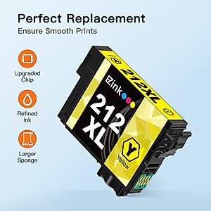E-Z Ink (TM Remanufactured Ink Cartridge Replacement for Epson 212 XL 212XL T212XL to use with Expression Home XP-4100 XP-4105 Workforce WF-2830 WF-2850 Printer (1 Cyan, 1 Magenta, 1 Yellow, 3 Pack)