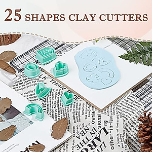 TAINSKY Polymer Clay Cutters Set, 25 Shapes Clay Earring Cutters with 145 Earrings Accessories for Polymer Clay Jewelry Making