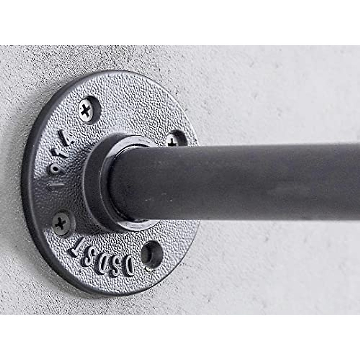 Industrial Pipe Clothes Racks, Wall Mounted Garment Racks, Space-Saving Display Hanging Clothing Racks, Heavy Duty Steampunk Detachable Multi-Purpose Hanging Rod for Closet Storage, Black (Black)