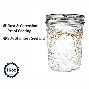 Mason Jar Bathroom Accessories Set - Lotion Soap Dispenser, 2 Apothecary Jars, Toothbrush Holder, Rustic Farmhouse Decor Apothecary Jars Bathroom Countertop Vanity Organizer (Silver)