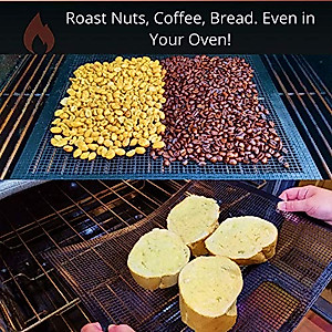 SIGVAL Mighty Mat - Reinforced Non-Stick Jerky Smoker Grill Mesh Mat - Set of 3 - Baking Mat, and BBQ Mat to Cook Fish, Vegetables, Meats on Smoker or Grill