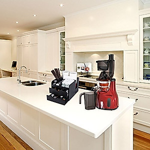 Vencer Coffee Condiment and Accessories Caddy Organizer,Black VCO-002