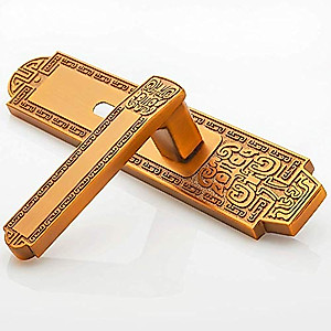 YUTR Entrance Lever Door Handle for Office or Front Door with a Satin Nickel Finish, Reversible for Right & Left Side, with a Door Bumper Wall Protector