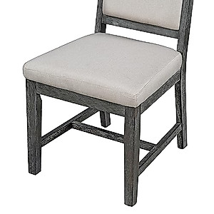 GINGVAT 5-Piece Farmhouse Style Extendable Round Dining Table Set,with 4 Upholstered Chairs,for Living Room,Kitchen, Black