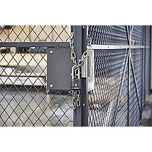 BRINKS - 44mm Commercial Laminated Steel Weather Resistant Padlock with 2 3/8” Shackle - TPE Wrapped and Hardened Boron Steel Shackle