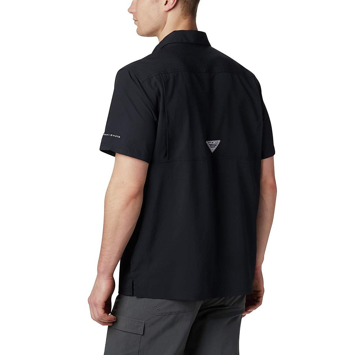 Columbia Men's Standard Slack Tide Camp Shirt, Black, Small