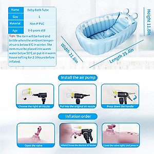 Relaxing Baby | Inflatable Tub,Newborn Bathtub Seat for Infant,Non-Slip Baby Pool for Sitting up,Foldable Toddler Tub Shower,Portable Travel Bath for Kids 0-6 Year