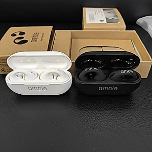 Wireless Bluetooth Earphones TWS Ear Hook Headset Sport Earbuds Upgrade Pro for Ambie Sound Earcuffs 1:1 Earring (Black)