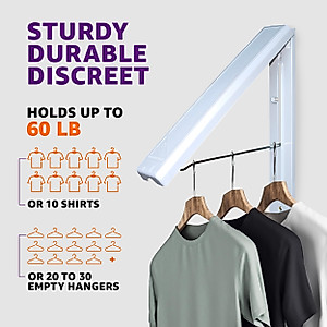 InstaHanger Closet Organizer, The Original Folding Drying Rack, Wall Mount, Includes "Over Door Bracket" For 1 3/8" Thick Doors Only