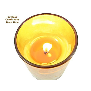 Beeswax Candle Works, Large 19-Hour Votives (Pack of 4) 100% USA Beeswax