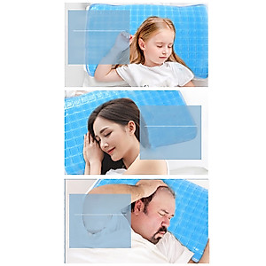Gel Pillow Cooling Mat Cooling Gel Pad for Bed Pillow Summer Cushion Soft Flexible Foldable Pillow Mat for Sleeping