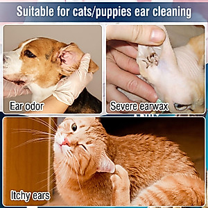 Hkpetie Cotton Swab for Pets, 110 pcs Cotton Buds for Dogs and Cats, Safety Dog Ear Infection Treatment, Specially Designed Cotton Sticks for Puppy and Kitten Ear Care