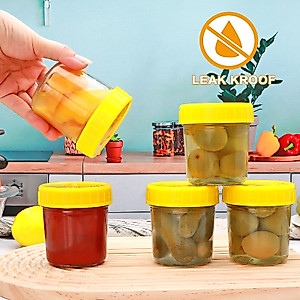 Brajttt Small Mason Jars 5 oz, Mini Canning Jar,16 pack Small Glass Jars with Regular Lids, Ideal for Jelly, Jam, Honey, Dessert, Spice