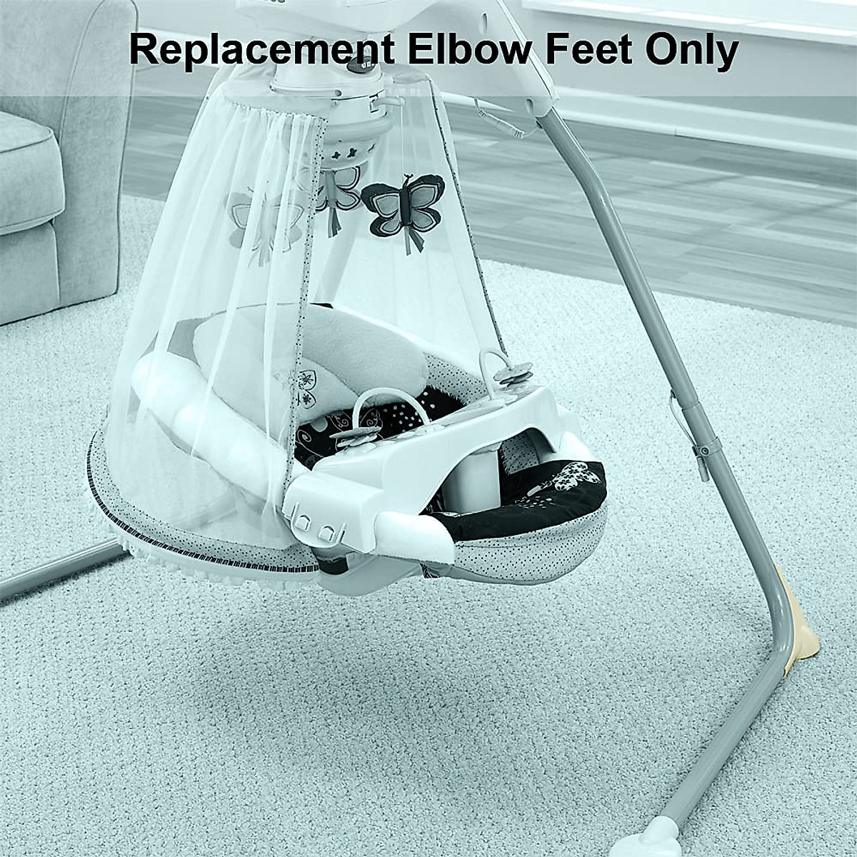 Replacement Parts for Fisher-Price Cradle 'n Swing - T4522 ~ Butterfly Model ~ Fits Other Models as Well ~ Replacement Elbow Feet